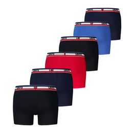 Levi's LEVI'S Herren Boxershorts "LEVIS MEN REPEAT SPW LOGO BOXER BRIEF", Gr. Mschwarz, rot, blau, Single Jersey, Obermaterial: 95% Baumwolle, 5% Elasthan,