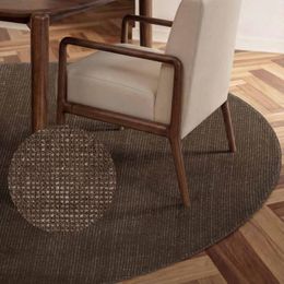 Ted Baker Wollteppich &raquo;Croom, auch in rund&laquo; rund 10 mm H&ouml;he Wolle, Natur, Handgewebt, Wohnzimmer, Schlafzimmer, Modern, Skandi Wolle &Oslash; 160cm 1 Stk., 10mm, &Oslash; 