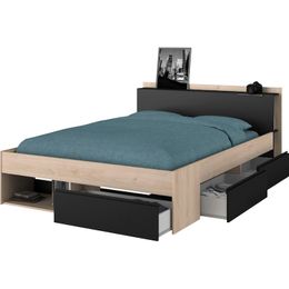 Parisot Stauraumbett &raquo; Stauraumbett Most&laquo; mit 3 Schubladen braun Liegefl&auml;che L&auml;nge B: 200cm x 140cm, 140x200, H&ouml;he Bett: 79cm H&ouml;he Fu&szlig;teil: 40,3cm