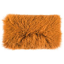 Pad Dekokissen &raquo;Glory&laquo; Echtfell orange Lammfell, Polyester B/L: 30cm x 50cm, 1 Stk.