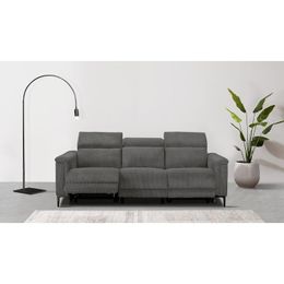 OTTO home 3-Sitzer &raquo;LUND Cord, B. 222cm, manuelle/elektrische Relaxfunktion in 2 Sitzen,&laquo; (links/rechts), USB-A bei elektrischer Ausf&uuml;hrung, 