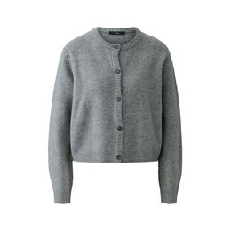 Oui Strickjacke ILAYA in steel grey | Gr.: 46