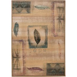 Theko Teppich &raquo;Gabiro 003&laquo; rechteckig 10 mm H&ouml;he Kurzflor, modernes florales Design, Wohnzimmer beige Kunstfaser B : 60cm 1 Stk., 10mm, L: 90cm