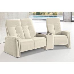 exxpo - sofa fashion 3-Sitzer &raquo;Tivoli, Kinosofa mit Tischablage & Stauraumfach, man. Relaxfunktion&laquo; mit Relaxfunktion beige Softlux -Kunstleder;