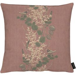 Apelt Dekokissen &raquo;5250&laquo; aus Jacquard-Gewebe, Kissenh&uuml;lle ohne F&uuml;llung, 1 St&uuml;ck lila Polyester, Viskose B/L: 49cm x 49cm, 1 Stk.