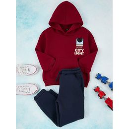 Trendyol Sweatsuit boy size 134/140 Navy / Light blue / Rose / Cherry red