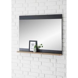 Home Affaire Wandspiegel &raquo;Br&uuml;gge, moderner Spiegel, Garderobenspiegel&laquo; universell einsetzbar, mit Ablagefl&auml;che, eckig, 92 cm breit grau B/H/T: 92cm x 