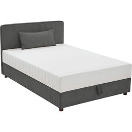 ATLANTIC HOME COLLECTION Bett &raquo;Corinna&laquo; Boxbett inkl. Stauraum, Cord, erh&auml;ltlich in unterschiedlichen Breiten grau Liegefl&auml;che L&auml;nge B: 200cm x 100cm,