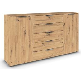 Rauch Schubkastenkommode &raquo;Flipp Schubladenkommode W&auml;scheschrank Schrank&laquo; Breite 160/180 cm mit 4 Einlegeb&ouml;den, 2-t&uuml;rig mit 5 Schubladen und Soft-Close