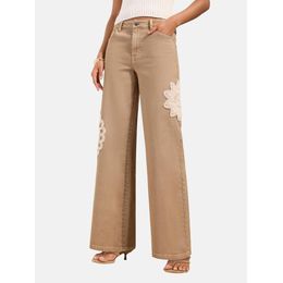 Friends Like These Jeans Damen Gr&ouml;&szlig;e 37/38 beige / wei&szlig;