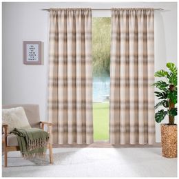 Weckbrodt-Gardinen Vorhang &raquo;Kilian&laquo; Kr&auml;uselband 2 Stk. tlg. Gardine, Store, Dekoschal, blickdicht beige Polyester 145cm, Kr&auml;uselband, 140cm