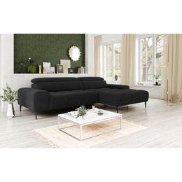 OTTO home Ecksofa &raquo;Theo L-Form, B: 290 cm&laquo; mit Kopfteilverstellung, optional Sitztiefenverstellung 100% Polyester (PES) B/H/T: 290cm x 182cm, Struktur