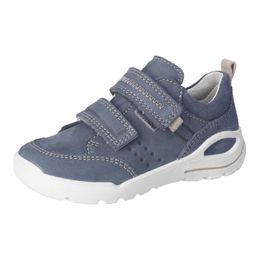 Ricosta M&auml;dchen Sneaker "June", Gr. 28blau, Nubukleder, Veloursleder, Schuhe, Halbschuh mit Klett, Gr&ouml;&szlig;enschablone zum Download, WMS: weit