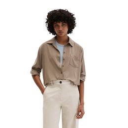 Marc O'Polo MARC O'POLO Damen Blusenshirt "aus LENZING ECOVERO "chalky braun, Gr. L, unifarben, Obermaterial: 94% Viskose, 6% Elasthan, Shirts