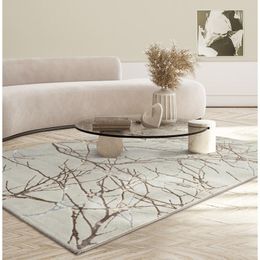 the carpet Teppich &raquo;Mila&laquo; rechteckig 8 mm H&ouml;he moderner Wohnzimmer Teppich elegant gl&auml;nzender Flor beige Polyester B : 80cm 1 Stk., 8mm, L: 300cm