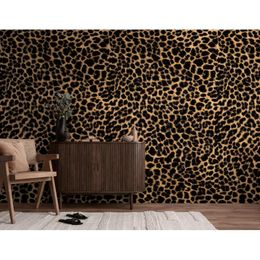 Livingwalls living walls Fototapete &raquo;The Wall 4 Eyecatcher &ndash; Luxuri&ouml;ses Leopardenmuster Vlies-Fototapete&laquo; Motiv matt leicht strukturiert Luxuri&ouml;ses 