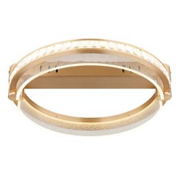Globo LIGHTING Deckenleuchte &raquo;BLONDIE&laquo; LED-Modul 1 Stk. Deckenleuchte Gold/Kristalle, Acryl klar, dimmbar, LED 36W gold 1, &Oslash; 40cm H: 10cm, 1 Stk.