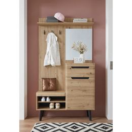 Home Affaire Garderobenschrank &raquo;Torge&laquo; im sch&ouml;nen Scandi Look braun FSC -zertifizierter Holzwerkstoff B/H/T: 107cm x 197cm x 34cm, Schubladen: 1 Stk. 