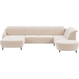 Sit & More sit&more Wohnlandschaft &raquo;Blues U-Form&laquo; inkl. Kopfteilverstellung, wahlweise mit Klapptisch und USB beige 95% Polyester 5% Polyamid B/H/T: 356cm x 93cm