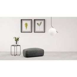 Trendmanufaktur Polsterhocker &raquo;Shawn elegant und bequem&laquo; organische Form, mit hochwertigem Bezug schwarz 100% Polyester B/H/T: 100cm x 44cm x 50cm, 