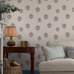 Joules Vliestapete &raquo;Motif&laquo; Retro glatt Design Tapeten beige Vlies B/L: x 10m, Rollen: 1