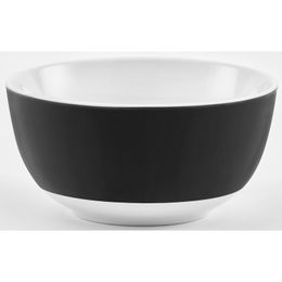 Van Well M&uuml;slischale &raquo;Vario&laquo; 6 Stk. aus Porzellan sp&uuml;lmaschinen- und mikrowellengeeignet, &Oslash; 14 cm schwarz-wei&szlig; Porzellan &Oslash; 14cm