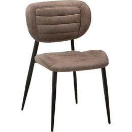 OMG Design Esszimmerstuhl &raquo;Rikki&laquo; (Set) 1 Stk.bequemer Polsterstuhl in modernen Farben grau Stoff B/H/T: 52cm x 84cm x 62cm, 1 Stk., Stoff uni