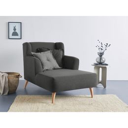 Home Affaire Loveseat &raquo;Baggio Kuschel Mega Lounge Big Sessel&laquo; grau Struktur fein, B/H/T: 101cm x 99cm x 152cm