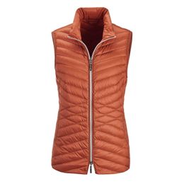 GOLDNER Damen Kurzweste "Kurzgr&ouml;&szlig;e Taillierte Daunenweste, leicht gef&uuml;ttert", orange, Modisch, Gr. 19, Obermaterial: 100% Polyamid PA., Westen, Mit