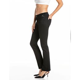 Replay Damen Bootcut-Jeans "NEW LUZ", schwarz, Gr. 31, unifarben, Denim/Jeans, Obermaterial: 98% Baumwolle, 2% Elasthan, Jeans, mit gesticktem R an