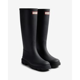 Hunter Herren Gummistiefel "UNISEX DOWNPOUR TALL BOOT", Gr. 44, schwarz, Synthetik, Schuhe, wasserdicht
