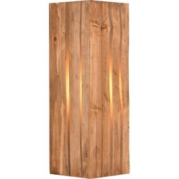 Trio Leuchten Wandleuchte &raquo;KARUNI, Wandlampe mit Holz Schirm naturbelassen, indirektes Licht&laquo; E14 1 Stk. warmwei&szlig; - kaltwei&szlig; exkl 1x E14 max 10W, Holz