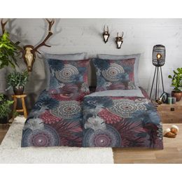 HIP Wendebettw&auml;sche &raquo;Makenna&laquo; 2 Stk. Flanell, Biber, Winter, Warm, Rei&szlig;verschluss, Wende, Mandala, Hirsch bunt Flanell, Obermaterial: 100% Baumwolle B