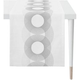 Apelt Tischl&auml;ufer &raquo;5232&laquo; wei&szlig; Polyester, Viskose B/L: 140cm x 48cm, 1 Stk., rechteckig