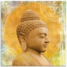 Artland Glasbild &raquo;Buddha II&laquo; Spa 1 Stk. tlg. in verschiedenen Gr&ouml;&szlig;en gold B/H/T: 40cm x 40cm, Glasbild Spa quadratisch, 1 Stk.