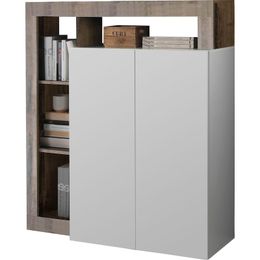 Home Affaire Highboard &raquo;Hamburg&laquo; Breite 108 cm braun B/H/T: 108cm x 126cm x 42cm, 2 Stk.
