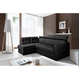 exxpo - sofa fashion Ecksofa &raquo;Arles, Federkern, zeitlos, Breite 225cm, L-Form&laquo; wahlweise mit Bettfunktion und Bettkasten, inkl. Kopfteilverstellung 