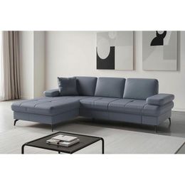 Sit & More sit&more Ecksofa &raquo;Morris Jubi, Recamiere, Breite 247 cm&laquo; mit Armteilfunktion,, wahlweise mit Schlaffunktion grau B/H/T: 247cm x 83cm x 171cm, 