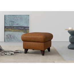 Sit & More sit&more Stauraumhocker &raquo;Mellum&laquo; mit Stauraum und wengefarbenen Holzf&uuml;&szlig;en braun 100% Polyester B/H/T: 58cm x 48cm x 58cm, Luxus-Microfaser in 