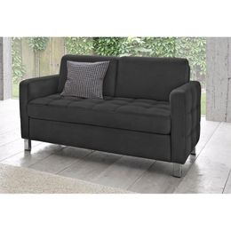 Sit & More sit&more 2-Sitzer &raquo;Pablo&laquo; schwarz Luxus-Microfaser ALTARA NUBUCK (100% Polyester) / Struktur (100% Polypropylen);Luxus-Microfaser ALTARA NUBUCK (100% 