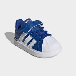 M&auml;dchen Sneaker "STREETTALK", adidas Sportswear, Gr. 24, blau, Synthetik, Schuhe, inspiriert vom Design des adidas Superstar,f&uuml;r Babys und Kinder