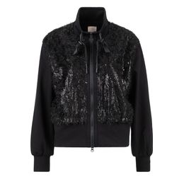 Damen Sweatjacke, schwarz, Gr. 34, Sportalm KITZB&Uuml;HEL, unifarben, Sweatware, Obermaterial: 100% Polyester, Sweatjacken, mit Pailletten