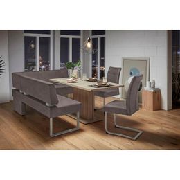 OTTO home Eckbank &raquo;Rab&laquo; in 2 Breiten (180 oder 200 cm), Bezug in verschiedenen Qualit&auml;ten braun Polyester B/H/T: 200cm x 88cm x 160cm, Microfaser, 