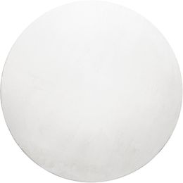 Teppich &raquo;Villa Rosso&laquo; rund 15 mm H&ouml;he Kurzflor, Uni-Farben, leicht gl&auml;nzende Optik wei&szlig; Polyester B : 80cm &Oslash; 80cm 1 Stk., 15mm, L: 80cm &Oslash; 80cm