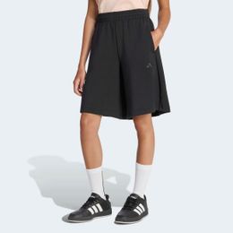 M&auml;dchen Shorts "LANGE FUTURE ICONS-3-STREIFEN", 116, N-Gr, schwarz, adidas Sportswear, Obermaterial: 67% Polyester, 33% Baumwolle, Hosen