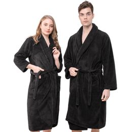 Bademantel HAMMETEX, L:122cm, schwarz, Fleece, Hausm&auml;ntel, "Bademantel unisex, ultraweicher & flauschiger Fleecemantel", ideal f&uuml;r Sauna & Spa,