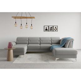 Sit & More sit&more Wohnlandschaft &raquo;Sinatra U-Form&laquo; optional mit Kopfteilverstellung und Armteilfunktion etc. grau 100% Polyester B/H/T: 326cm x 85cm x 220cm, 