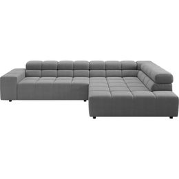 Home Affaire Ecksofa &raquo;Ancona, Ecksofa, incl. Kopfteilverstellung, Breite 319 cm, L-Form&laquo; wahlweise elektrische Sitztiefenverstellung 100% Polyester B/