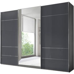 STAUD Schwebet&uuml;renschrank &raquo;Sonate Lucca mit Spiegel, Made in Germany&laquo; Mit vier verschiedenen Ausstattungsvarianten grau Holzwerkstoff Vulkan Dekor, B/