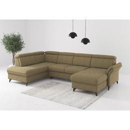 Sit & More sit&more Wohnlandschaft &raquo;Glendale, U-Form&laquo; inkl. Kopfteilverstellung,wahlweise mit Vorziehsitz und Bettkasten 100% Polyester B/H/T: 321cm x 84cm x 